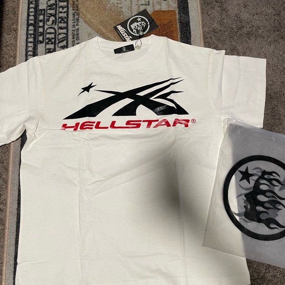 hell star | Shirts | Hellstar White Tshirt With Black And Red Logo ...